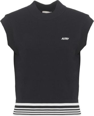 Autry Femme, Tops, Bleu, Taille: 38 FR Viscose Vest