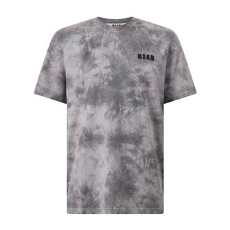 Msgm Msgm, Homme, Tops, Gris, Taille: S T-shirt style batik
