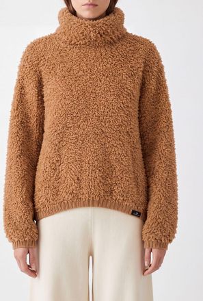 Elisabetta Franchi Relaxed-Fit-Rollkragenpullover aus Wollmischung mit &uuml;berschnittenen Schultern