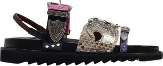 Toga Archives AJ1018 Sandales Toga Pulla Cuir noir