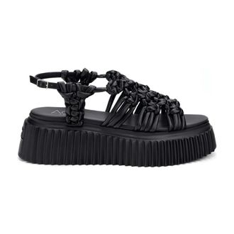 AGL Flat Sandalen - - Shoes - Damen - Schwarzk - 40 EU