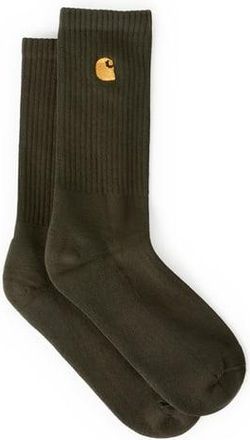 Carhartt Work in Progress Chaussettes mi-hautes brod&eacute;es en coton m&eacute;lang&eacute;