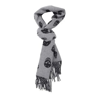 Alexander McQueen Double Face Skull Scarf - - Accessories - Herren - Grau - ONE SIZE