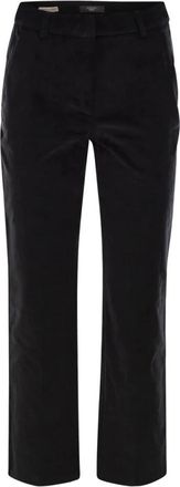 Max Mara Femme, Pantalons, Noir, Taille: 34 FR Pantalon en Velours de Coton Pur