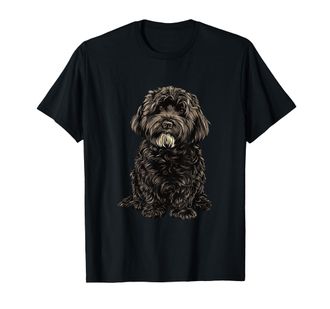 Whyitsme Design Schwarzer Havanesischer Hund Illustration T-Shirt
