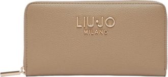 Liu Jo Femme, Accessoires, Beige, Taille: ONE Size Large Zip-Around Wallet