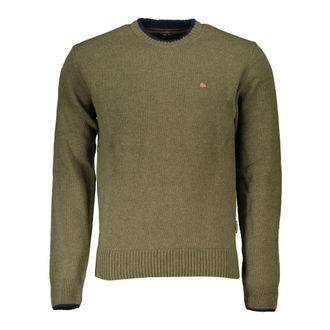 Napapijri Gr&uuml;ner Pullover mit Langen &Auml;rmeln und Stickerei - - Knitwear - Herren - Gr&uuml;n - S