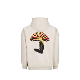 H&eacute;las. Sweat &agrave; capuche oversize en coton m&eacute;lang&eacute;