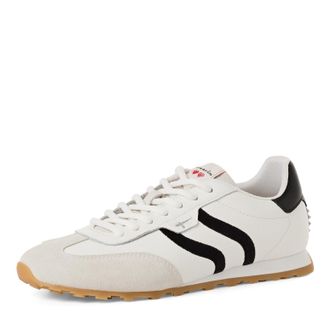 Tamaris Damen Low-Top Sneaker, Frauen Sneaker,Wechselfu&szlig;bett,Comfort Lining,daempfung,elegant,breite,Glitzer,Grey,Gruen,White/Black,42 EU