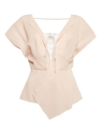 Roland Mouret Sch&ouml;&szlig;chen-Top mit Spitzendetail - Rosa