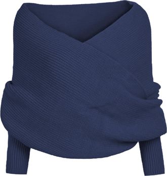 ICEGREY Schal mit Ärmeln Strick Ärmelschal Winter Warm Gestrickt Schals Umhang Wrap Schal Shawl Cape Strickschals Pulloverschal Freizeit Sweater Scarf, Marine