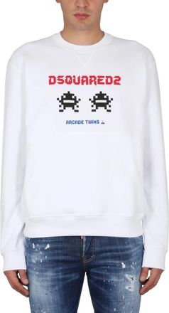Dsquared2 Homme, Sweatshirts et sweats &agrave; capuche, Blanc, Taille: M Cool Fit SweaT-shirt