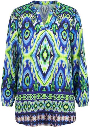 Angel Of Style Longbluse Tunika A-Linie Alloverdruck Langarm
