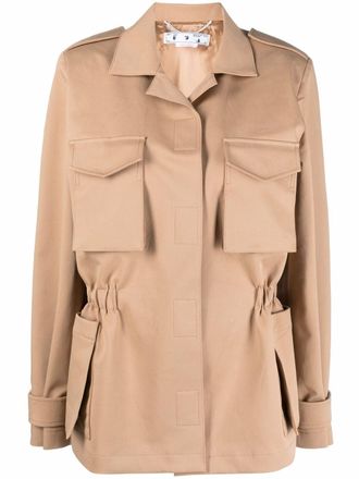 Off-white veste &agrave; imprim&eacute; Diag - Tons neutres