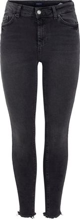 Pieces Damen Skinny Skinny Jeans PCFIVE DELLY B227 MW SKN CR JNS LGR/NOOS 17087092, Gr. W26 (Herstellergröße: XS), Grau (Light Grey Denim)