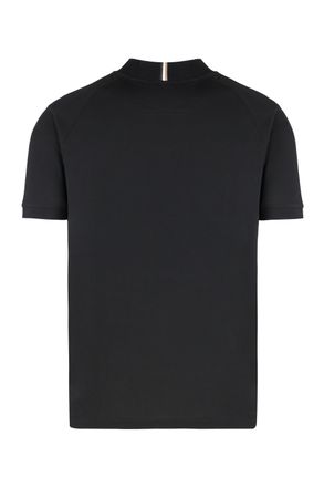 HUGO BOSS Mens Stretch Cotton Piqu&eacute; Polo Shirt Black T-shirts And Polos