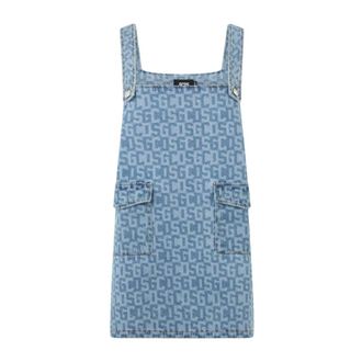GCDS Gcds - Robe en jean Monogram - Femme - Robes - Bleu - Taille: 38 FR