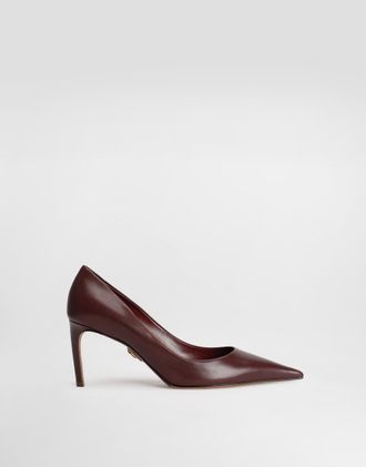 Dolce & Gabbana Pumps Devotion Aus Kalbsleder - Frau Pumps Und Slingbacks Bordeaux 37.5
