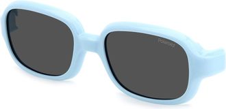 Polaroid Pld K003 Cl-on MVU/M9 AZURE Sunglasses Baby Girls Polycarbonate, Standard, 43