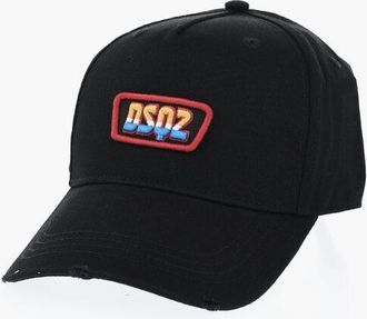 Dsquared2 Cotton Gabardine GAME SERVICE Cap with Embossed Monogram size Unica