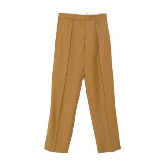 Alysi Straight Hosen - - Trousers - Damen - Beige - M