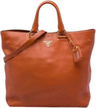 Prada Sacoche Pre-owned - Femme - Pre-owned - Orange - Taille: ONE Size