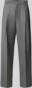 HUGO BOSS Loose Fit Bundfaltenhose aus Wolle mit B&uuml;gelfalte
