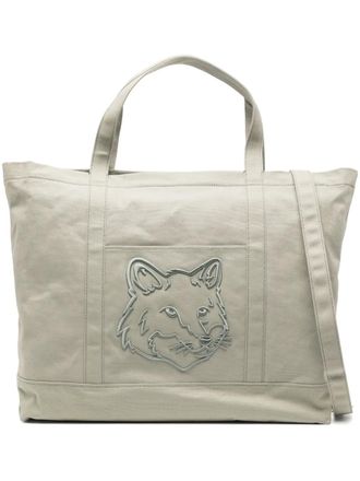 Maison Kitsuné Große Fox Head Tote Bag - Grün