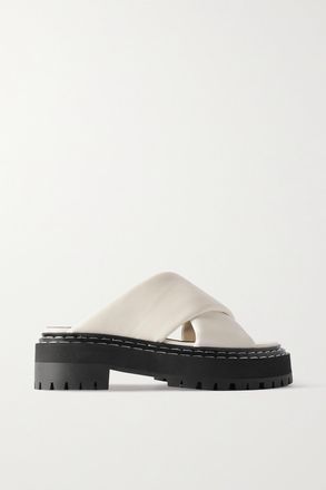 Proenza Schouler Plateausandalen Aus Leder - Creme