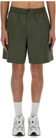 Aspesi Homme, Shorts, Vert, Taille: S Relaxed Fit Cotton Twill Shorts