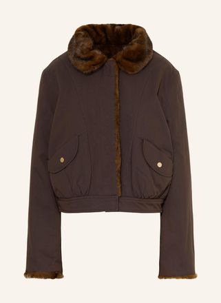 Claudie Pierlot Claudie Pierlot Kunstfell-Blouson Zum Wenden braun