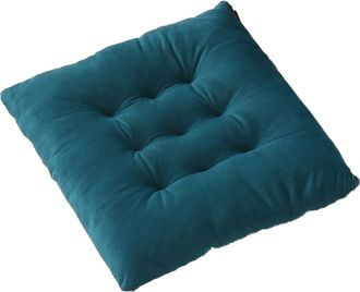 Generic Bequemes Polsterung Sitzpolster 30x30cm, Rutschfestes Sitzkissen mit B&auml;ndern, Quadratisches Tatami-Kissen aus Polyester, Weichem Baumwoll-Leinen, f&uuml;r 