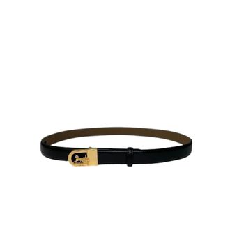 Celine Ceinture Classique Cuir dOccasion - Femme - Pre-owned - Noir - Taille: ONE Size