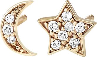 Edenly Ohrringe Frische - Sirius - Gelbgold, 18 Karat, mit Diamanten