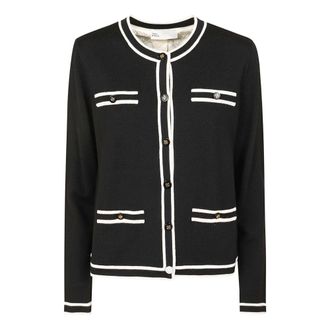 Tory Burch Femme, Pulls, Noir, Taille: 38 FR Cardigan Cr&egrave;me Lana