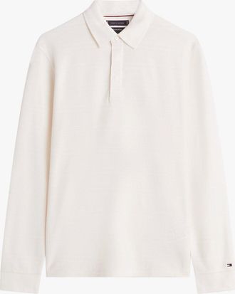 Tommy Hilfiger Polo manches longues en coton &agrave; d&eacute;tails