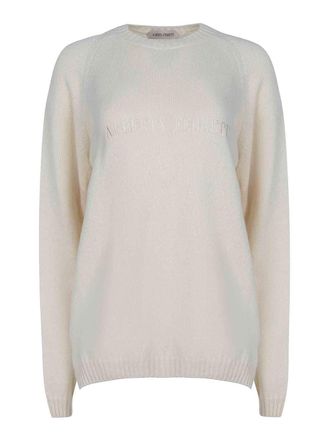 Alberta Ferretti Pull Col Rond - Blanc