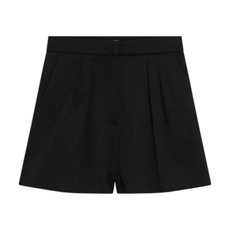Max Mara Mxmtabacco Pleated Bermuda Shorts - Femme - Shorts - Noir - Taille: 36 FR