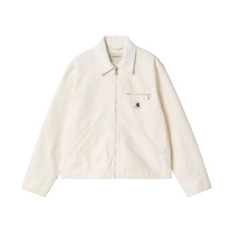 Carhartt Work in Progress Femme, Vestes, Beige, Taille: 38 FR Veste D&eacute;contract&eacute;e &agrave; Coupe Large avec Fermeture &Eacute;clair