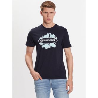 Guess T-Shirt Logo M3GI61 K9RM1 Dunkelblau Slim Fit