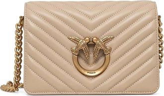 Pinko Pinko, Femme, Sacs, Beige, Taille: ONE Size Love Click Mini Shoulder Bag