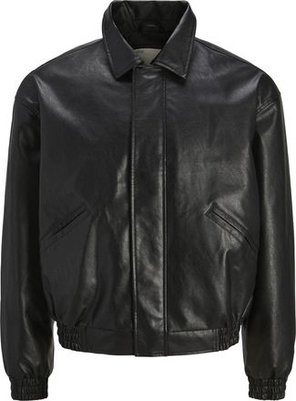 Jack & Jones Herren Jcochrome Pu Bomber Jacket, Black, l