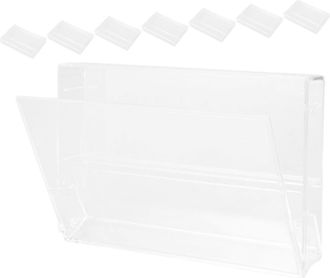 Lurrose 8 Stück Teiliges Transparente Kassettenspeicherbox mit Integriertem Notizhalter Multifunktionale Aufbewahrung für Audio cassetten und Notizen Praktisc