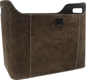 Gusti Lederkorb Leder - Joseph Kaminkorb Zeitschriftenkorb Braun Leder