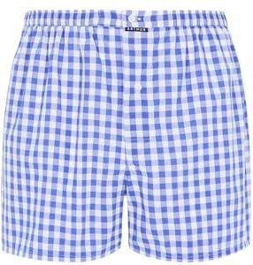 Arthur Cale&ccedil;on Homme - 100% Coton Bio Doux - Coupe Ample et Confortable - Motif Vichy Carreaux Bleu Ciel et Blanc - Taille M