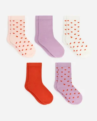 Arket Baumwollsocken 5er-Pack -Rosa