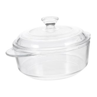 BESPORTBLE Hitzebest&auml;ndiger Glas topf mit Deckel Doppelgriff Transparenter Suppentopf f&uuml;r Pasta Instant nudeln Vielseitiger K&uuml;chentopf f&uuml;r Babynahrung und Gem&uuml;se