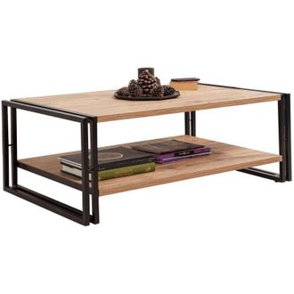 Vente-Unique Vente-unique - Table basse en agglom&eacute;r&eacute; et m&eacute;tal Cosmo