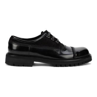 Dolce & Gabbana Derby-Schuhe aus Leder und Stoff - - Shoes - Herren - Schwarzk - 43 EU