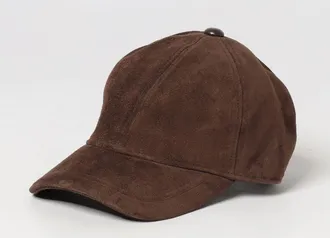 Emporio Armani Baseballkappe aus Veloursleder mit gesticktem Logo